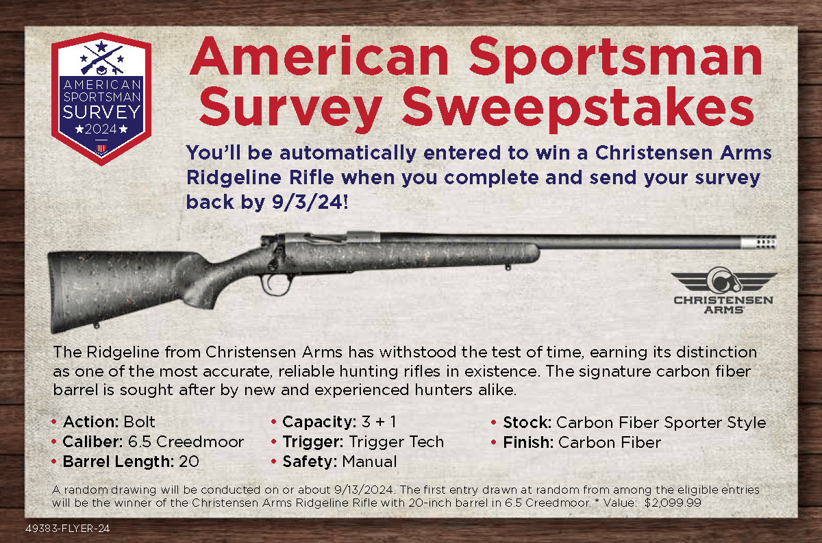 2024 Summer Survey Sweepstakes - Sportsmen's Alliance