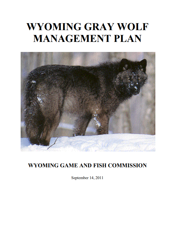 Northern Rocky Mountain Wolf Plans - Sportsmen's Alliance